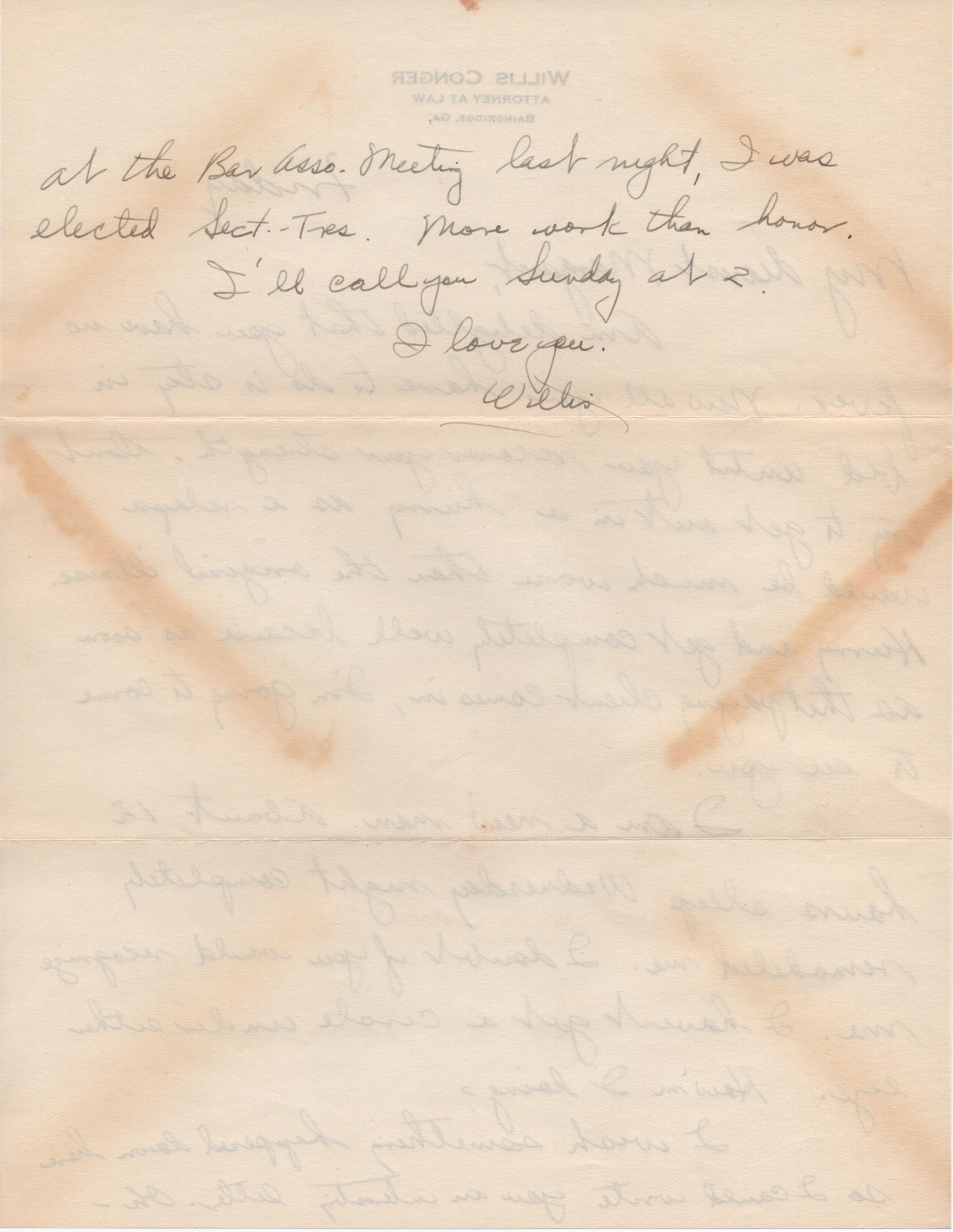 Letter dated January 10, 1941